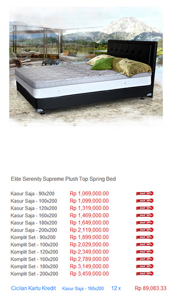 HARGA SPRING BED KASUR TERMURAH DI INDONESIA - Toko Online Spring Bed ...